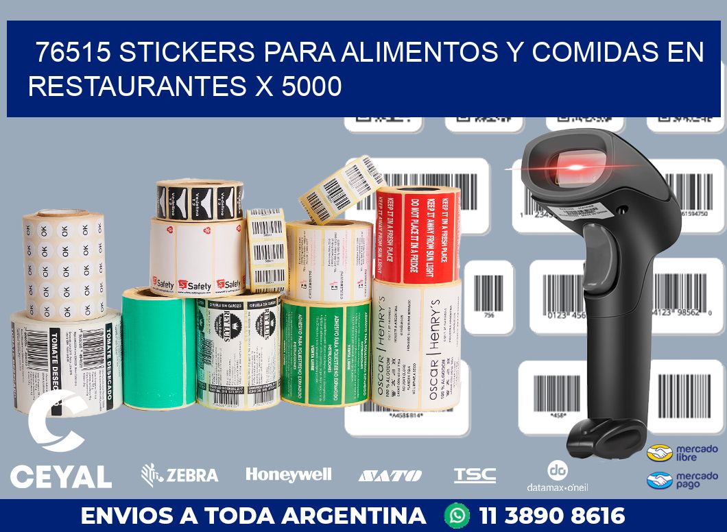 76515 STICKERS PARA ALIMENTOS Y COMIDAS EN RESTAURANTES X 5000 - Jolly Open
