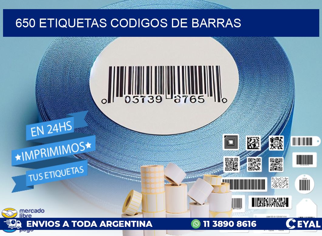 650 etiquetas codigos de barras - Jolly Open